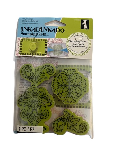Inkadinkado Stamping Gear Classic Ornaments Tulip Vines Cling Rubber ...