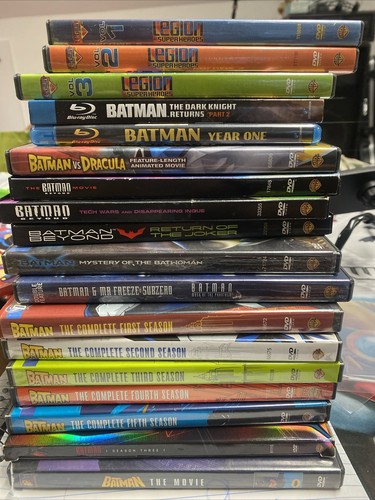 Lot Of 34 DC Universe Animation Blu-ray DVDs ,Batman , Superman , Jla ...