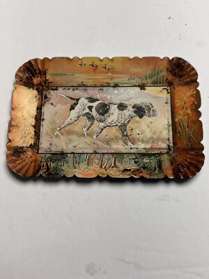 Vintage Advertising Bar Tip Tray Pointer Game Bird Duck Hunting Dog ...