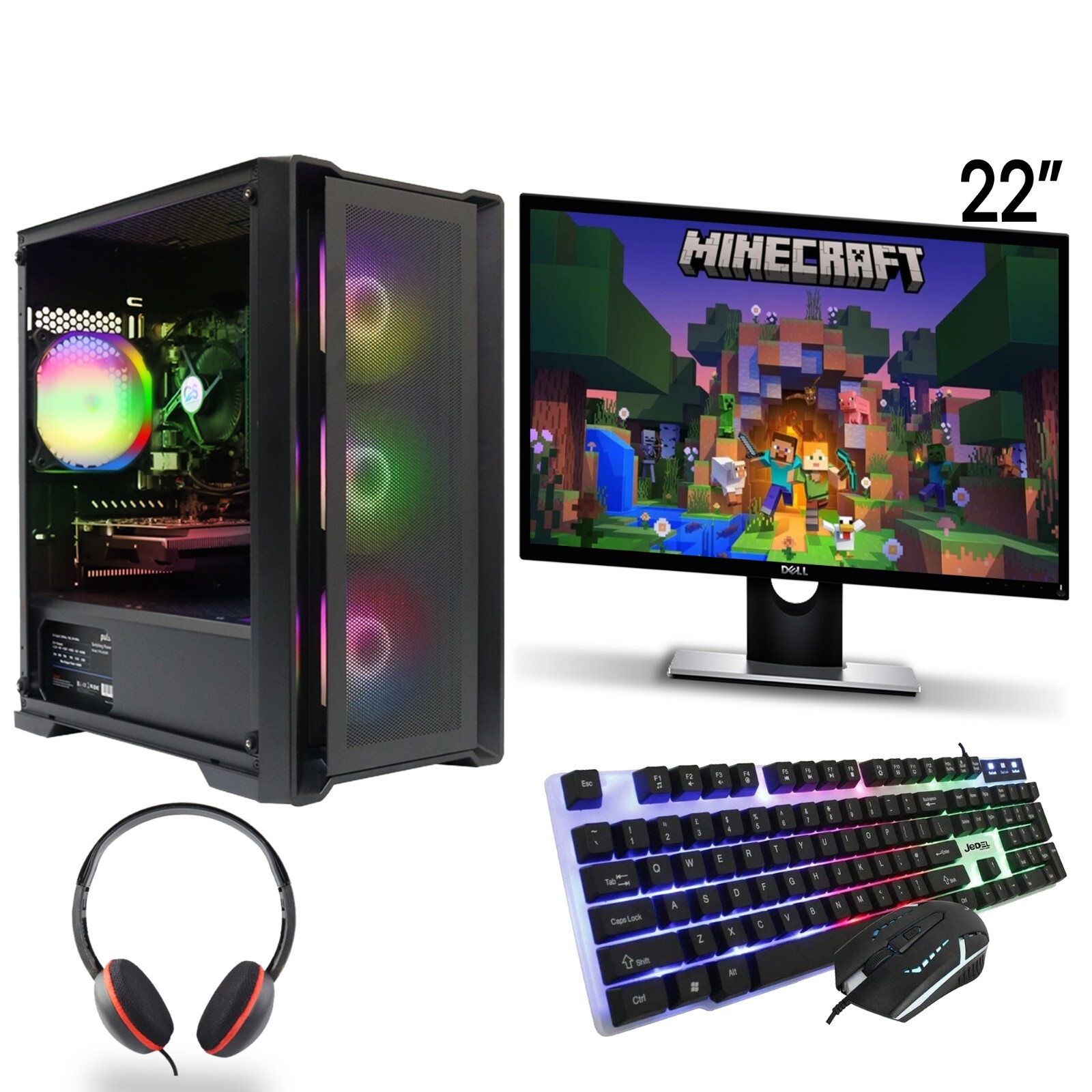 Gaming PC Bundle 22" Intel i5 - 8GB DDR3 / 500GB HDD / NVIDIA GT 710 ...