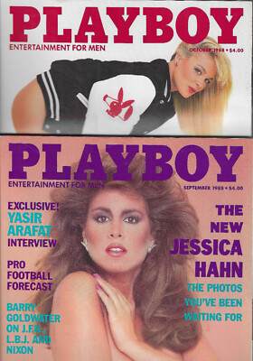 2 Playboy Magazines (Sept & Oct 1988) Jessica Hahn, Abbie Hoffman, Yasir Arafat | eBay