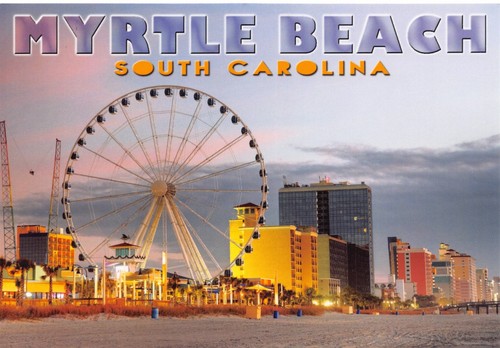 SC~SOUTH CAROLINA~MYRTLE BEACH~OCEANFRONT BOARDWALK~FERRIS WH~JUMBO 5X7 ...