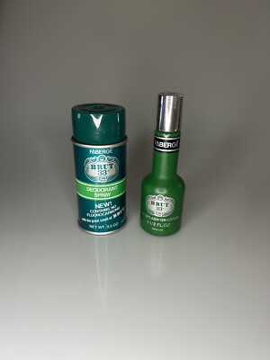 Faberge Brut 33 Hairspray Extra Hold 7 Oz Splash On Lotion Bottle ...