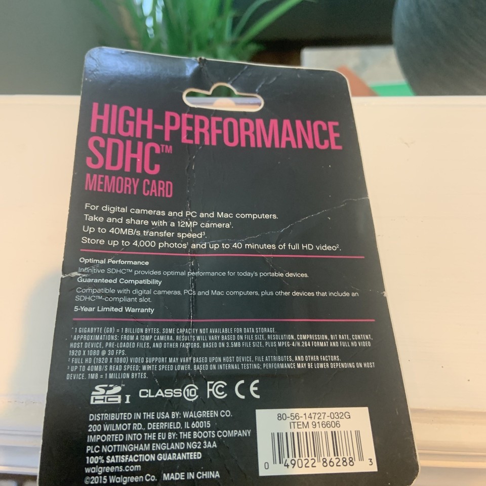 Infinitive High-Performance SDHC Memory Card 32GB (Upto 40Mb/s) - Black ...