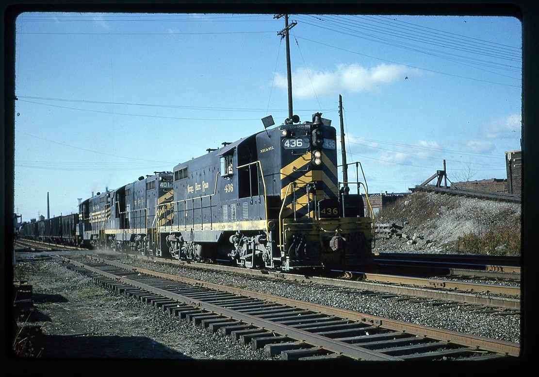 Nickel Plate Road NKP EMD Geep & Train Scene Original Kodachrome Slide ...