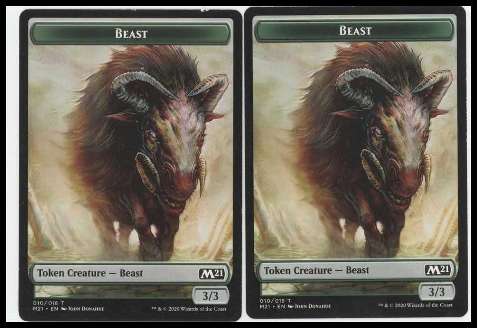 Beast Token x2 #10 Core Set 2021 MTG Near Mint Token | eBay