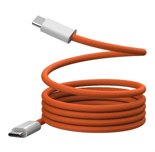 Orange Braided Micro USB C Fast Charger Cable For IOS Android Phone W ...