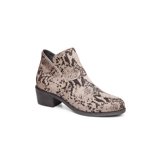 Me Too Womens Zest 6 Calf Hair Block Heel Ankle Boots Booties Gray | eBay