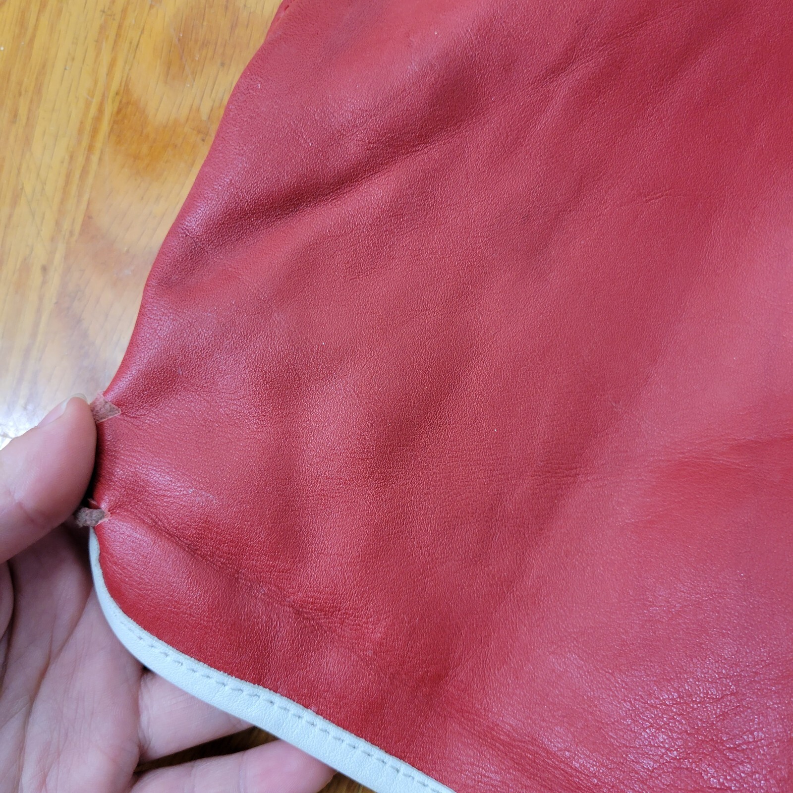 Vintage Red Leather Heart Shape Pockets Baby/Todler O… - Gem