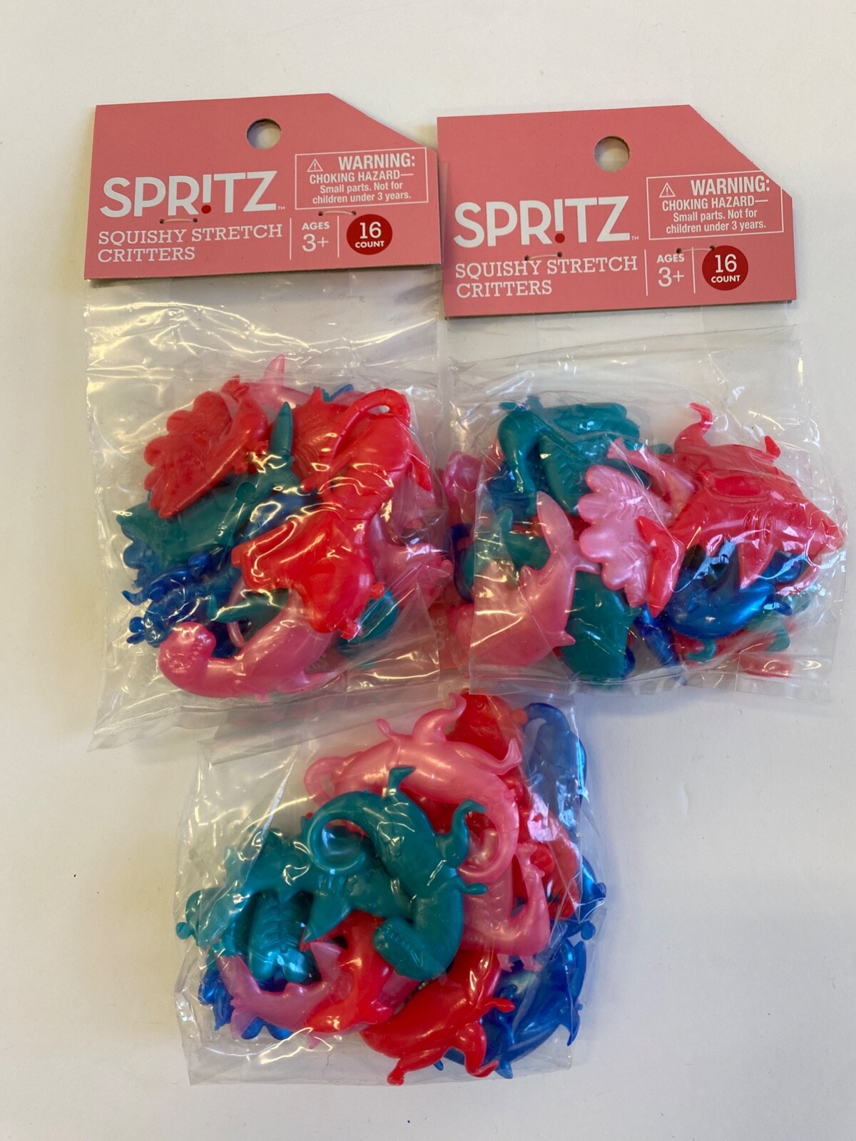 48 (3 packs of 16) Squishy Stretch Critters party favors fidget sensory ...