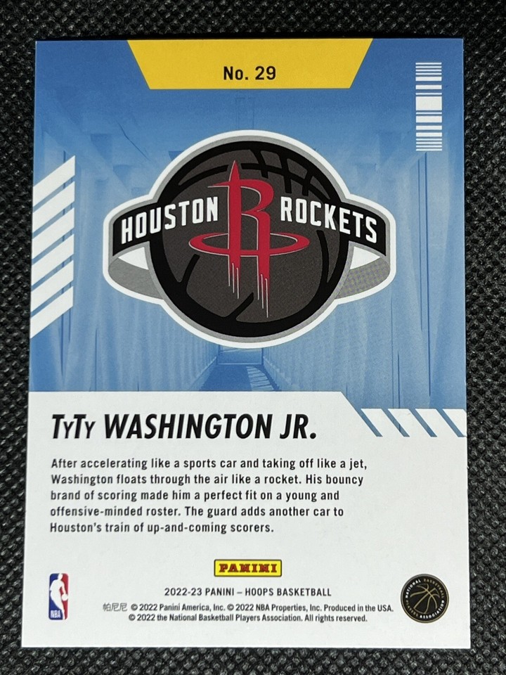 2022-23 Panini NBA Hoops TYTY WASHINGTON JR RC #29 WINTER ARRIVING NOW ...