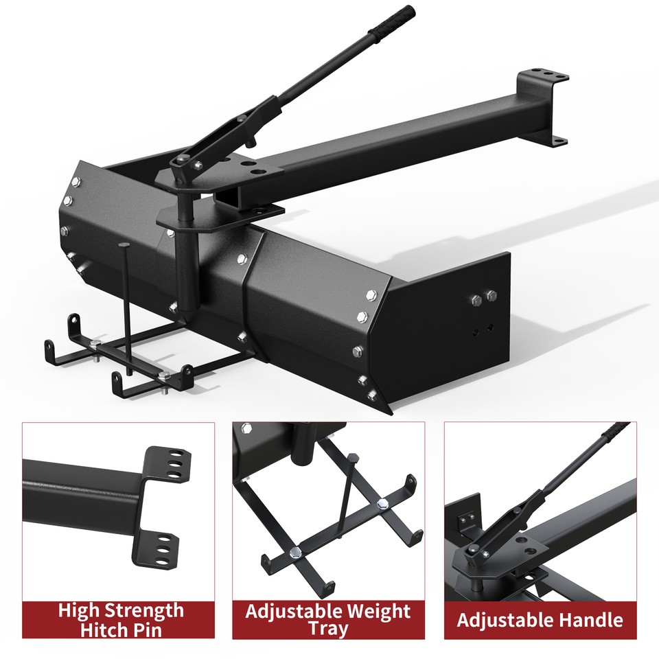 42" Tow Behind Box Scraper Solid Steel Ground Blade Rust Resistant Lawn ...