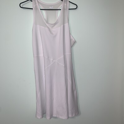 AVIA Women’s White Sleeveless Active Loose Mesh Tank Dress Size Large ...