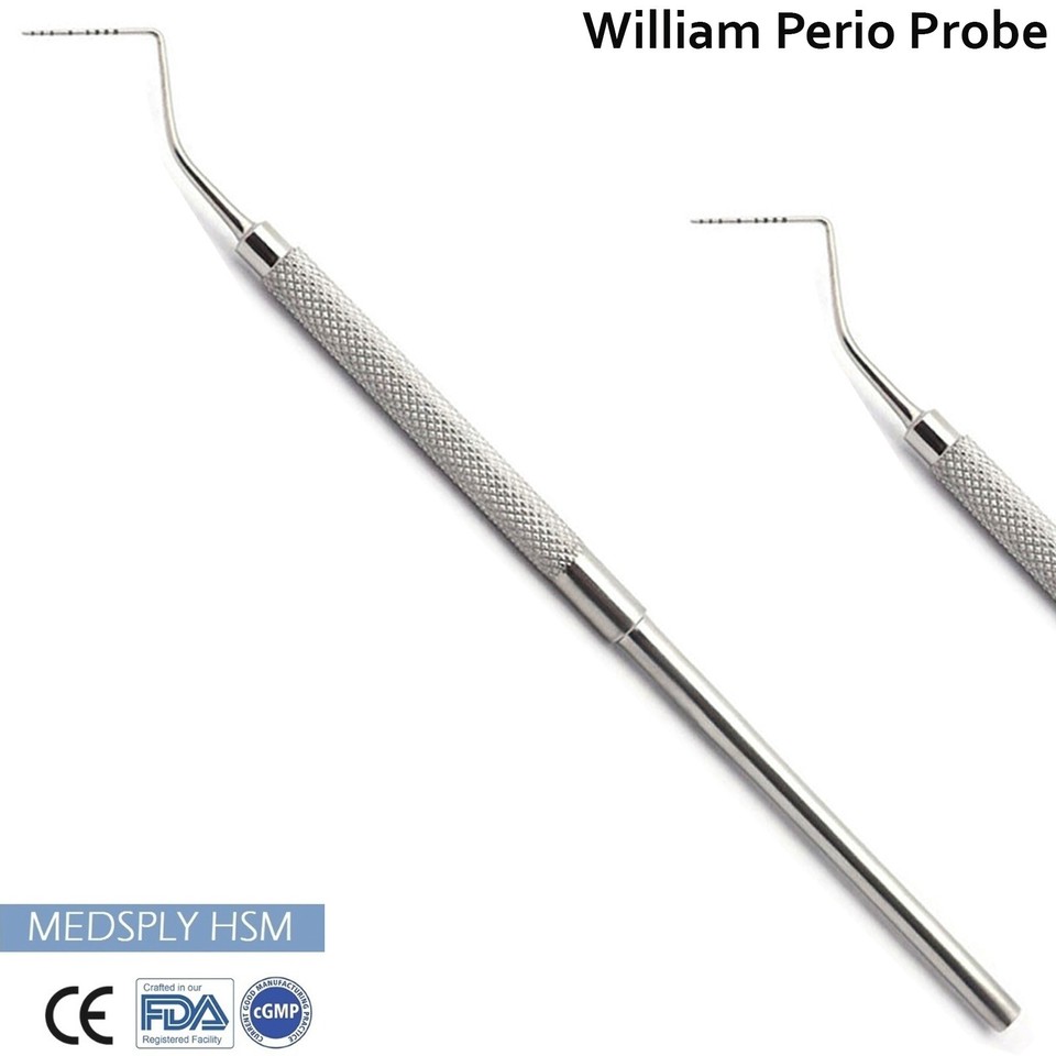 X 2 Periodontal William Probe Dental Tooth Pocket Depths Measuring ...