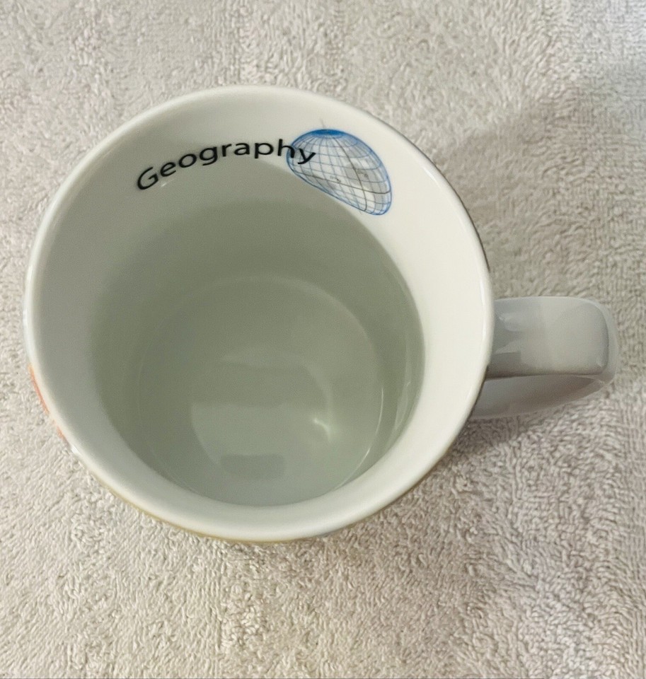 Konitz Geography Knowledge Mug English Mug Coffee Cup Porcelain Hard To ...