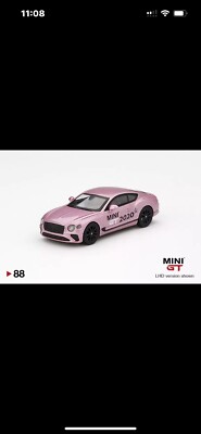 MINI GT 88 Bentley Continental GT Passion Pink LHD 2020 Gift Car | eBay