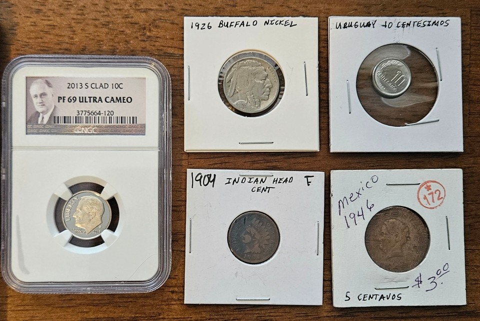 US Coin Lot-Silver, 1971 Proof Set,NGC Slab, Buffalo, Indian, Wheat ...