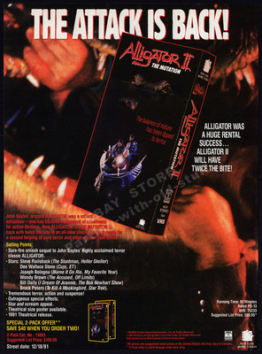 ALLIGATOR II : THE MUTATION__Original 1991 Trade print AD / promo ...