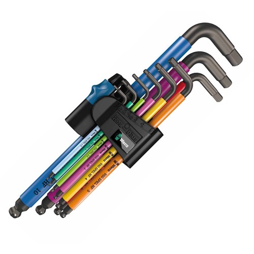 Wera 9pc Metric Allen Hex Key Set Ball End with Holding Function ...