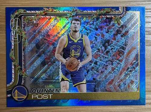 2025-26 Topps Basketball Holiday Blue Metallic Glitter Quinten Post # ...