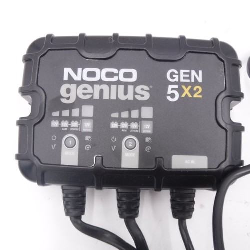 Noco Genius Gen 5X2 2 Bank 10 Amp Waterproof On Board Battery Charger ...