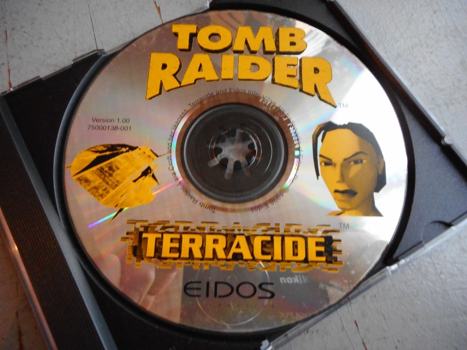 Vtg Tomb Raider Terracide Video Game PC CD-ROM 1996 Eidos Version 1.0 ...