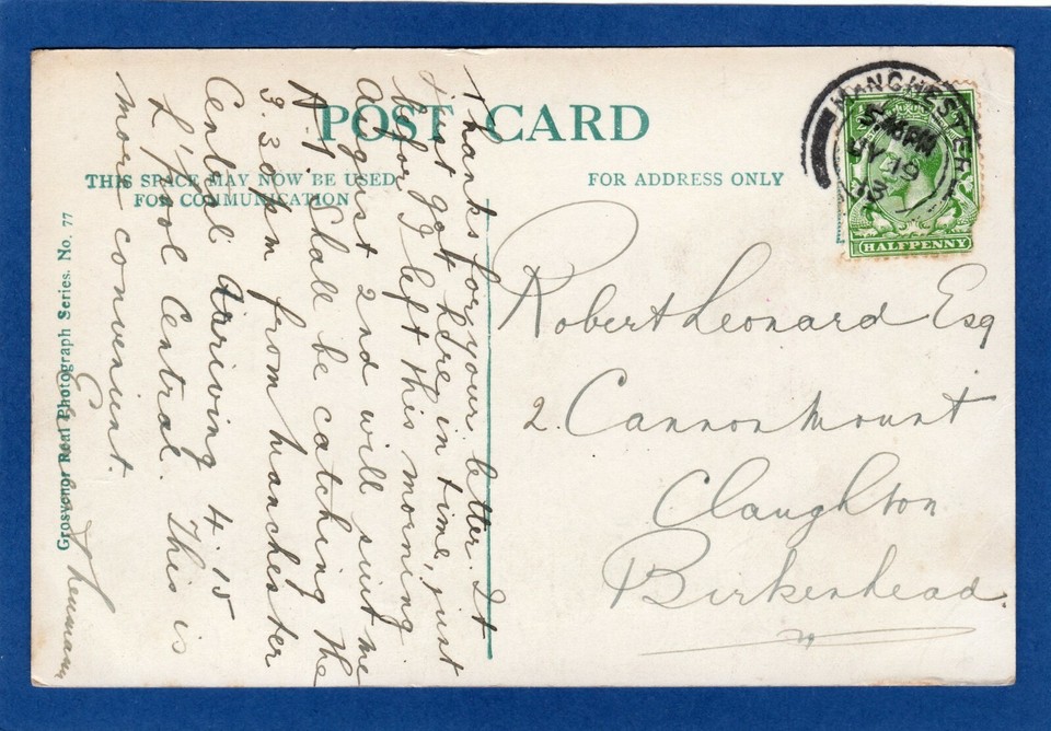The Boulevard Tram Wilmslow Road Fallowfield Manchester RP pc used 1913 ...