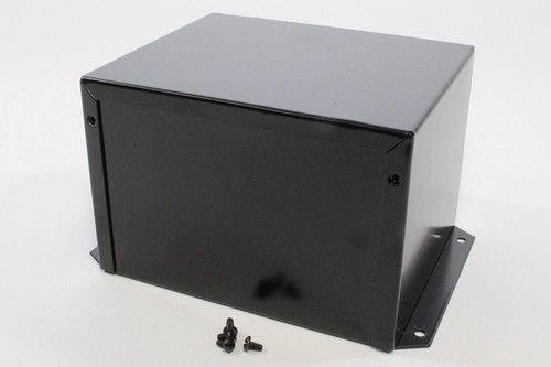 Hammond Aluminum Utility Enclosure w/ Mounting Flanges, Black Box, 6 x ...