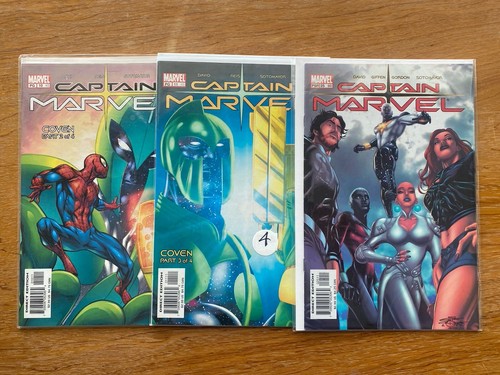 Captain Marvel Comic lot (3) 10, 11, 25 Marvel Modern age high grade ...