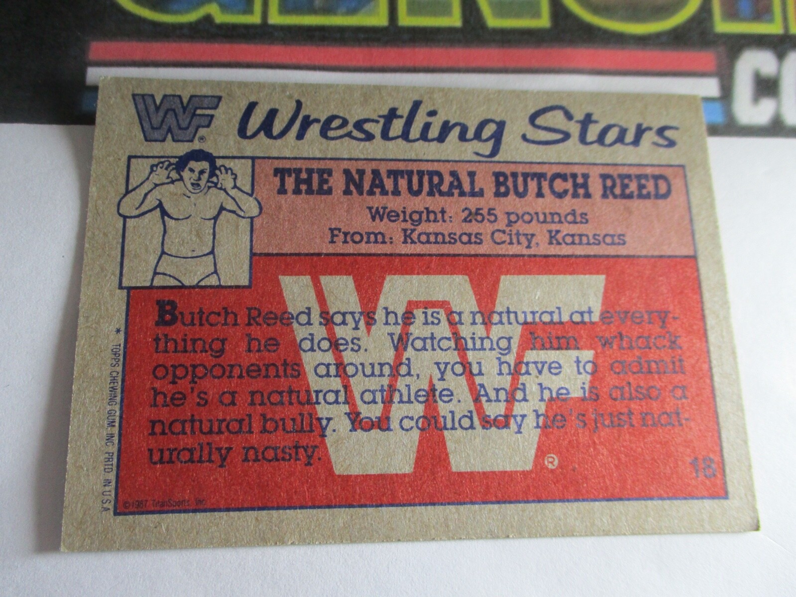 WWF The Natural Butch Reed Trading Card #18 1985 | eBay