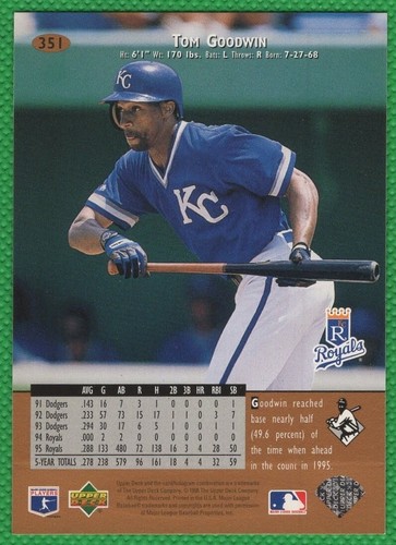 1996 Upper Deck - #351 Tom Goodwin for sale online | eBay