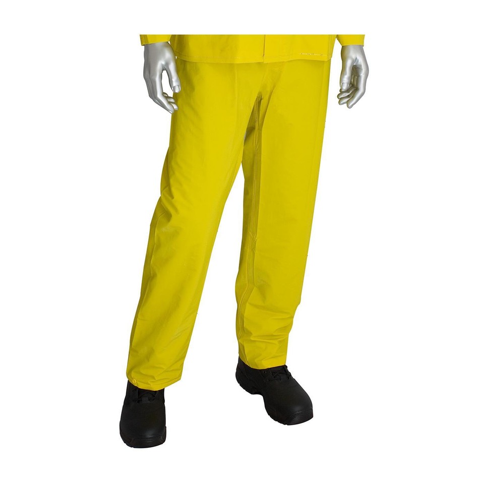 Heavy Duty Yellow Rain Suit 3pc–Waterproof Slicker - Size Medium | eBay