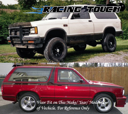 Out Channel Visors Rain Guard Sunroof 3pcs Chevrolet Chevy S10 S-10 ...