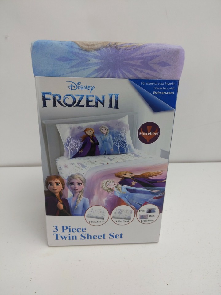 Frozen 2 Disney 3 Piece Microfiber Twin Bedding Sheet Set Pillowcase ...