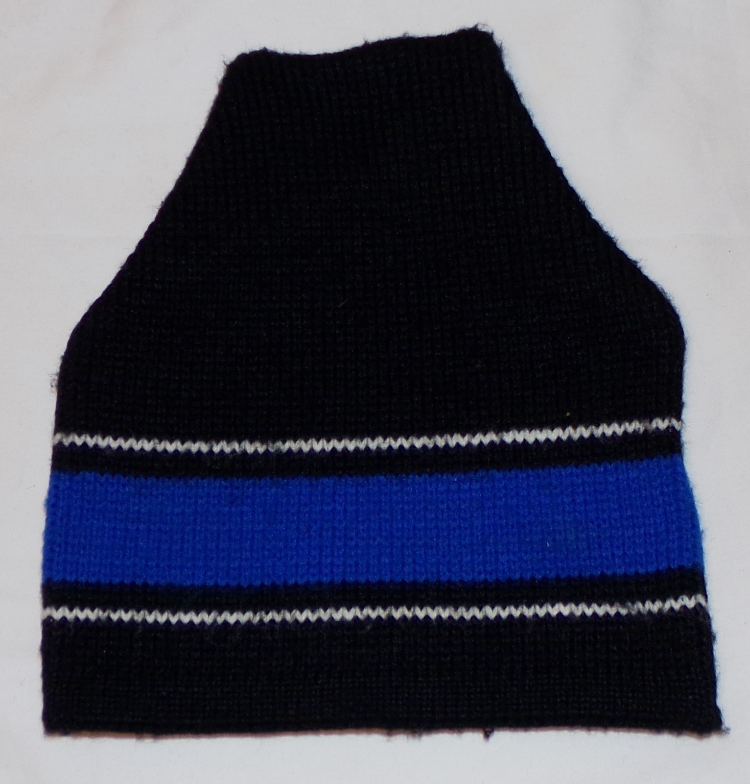 Wigwam Knit Hat Tobaggon Vtg Wintuk Orlon Acrylic Heavy Black Blue ...