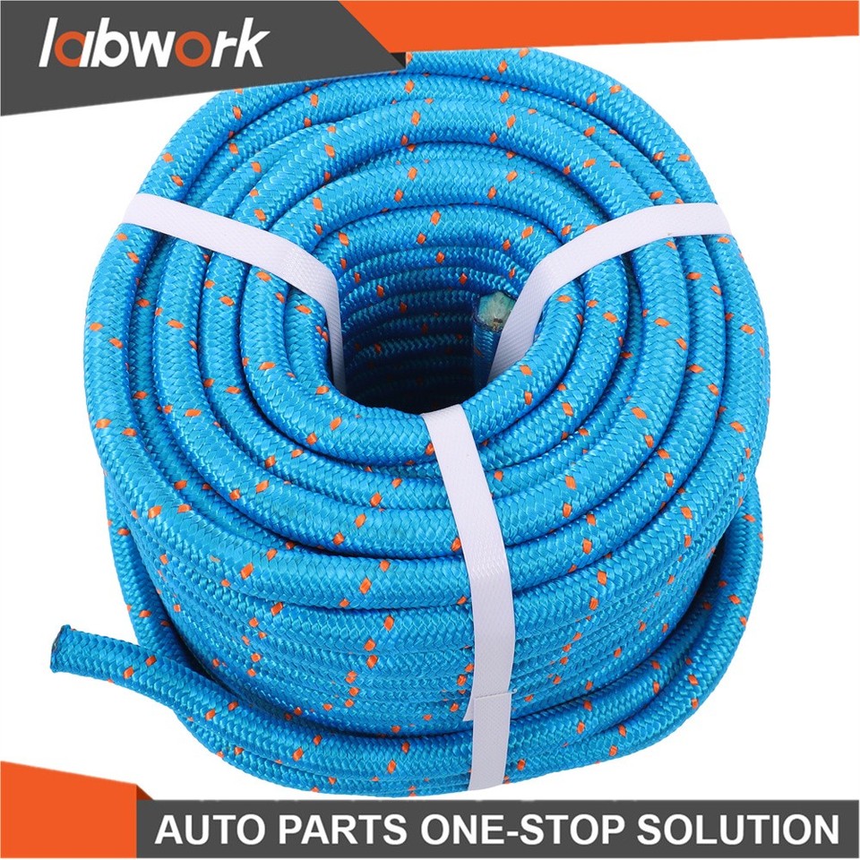 Labwork Blue & Orange Double Braided Arborist Rope 0.55in x 125ft ...