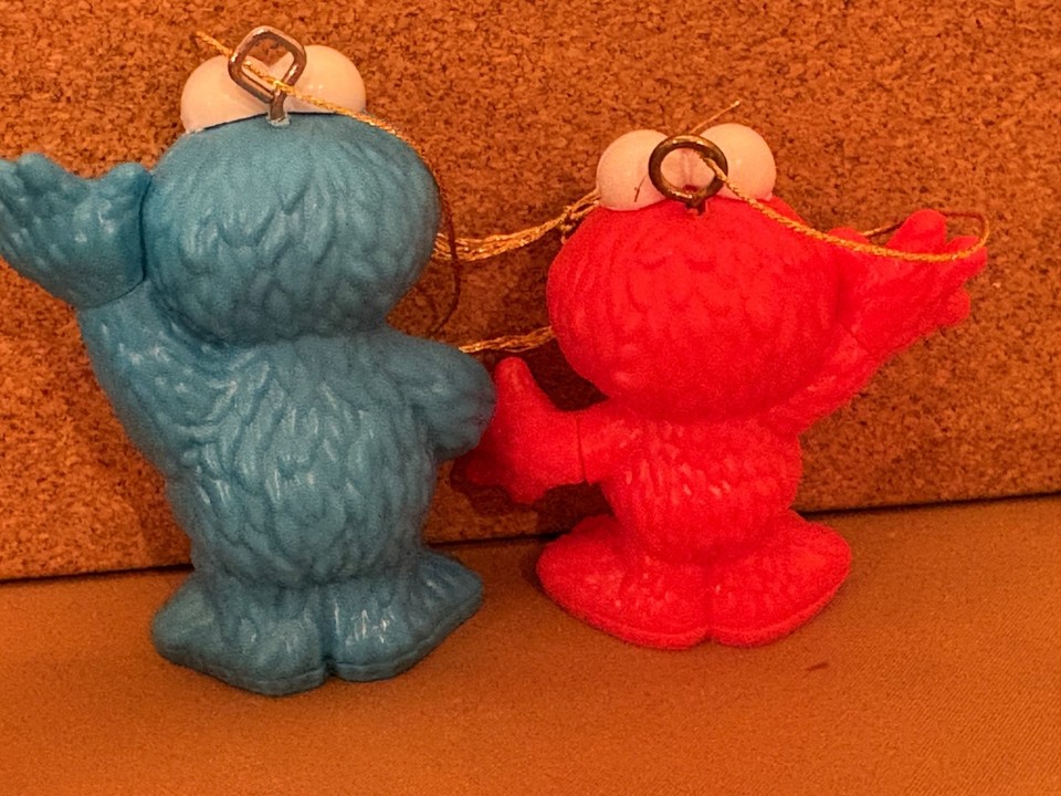 SESAME STREET - ELMO & COOKIE MONSTER Tree Ornaments - NO BOXES ...