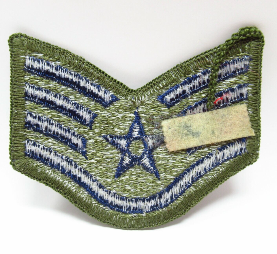 USAF Patch Staff Sergeant Rank Air Force Subdued Blue Green Chevrons Sew On | eBay