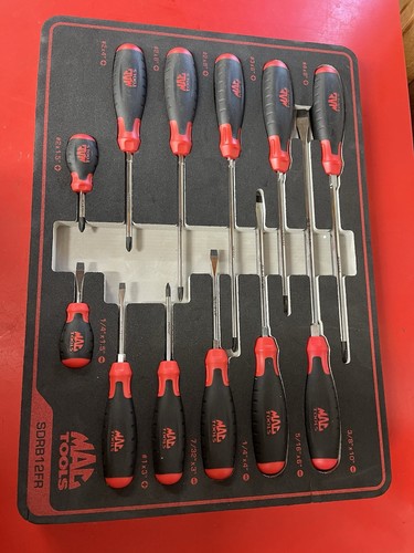 MAC 12PC Red Screwdriver Set with Foam Organizer - SDRB12FR | eBay