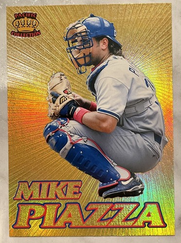 1995 Pacific Crown Collection Gold Prisms Mike Piazza 17 HOF Los ...
