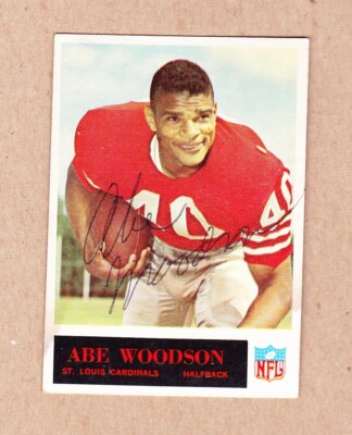 Abe Woodson signed 1965 Philadelphia Gum card #167-San Francisco 49 er ...