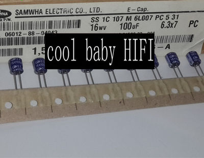50pcs SAMWHA SS 16v 100uf 6.3x7mm electrolytic Capacitor 85°C | eBay