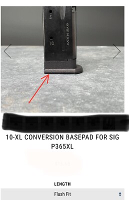Sig Sauer p365 10 Rround To XL Wilson Combat Base Plate Adapter | eBay