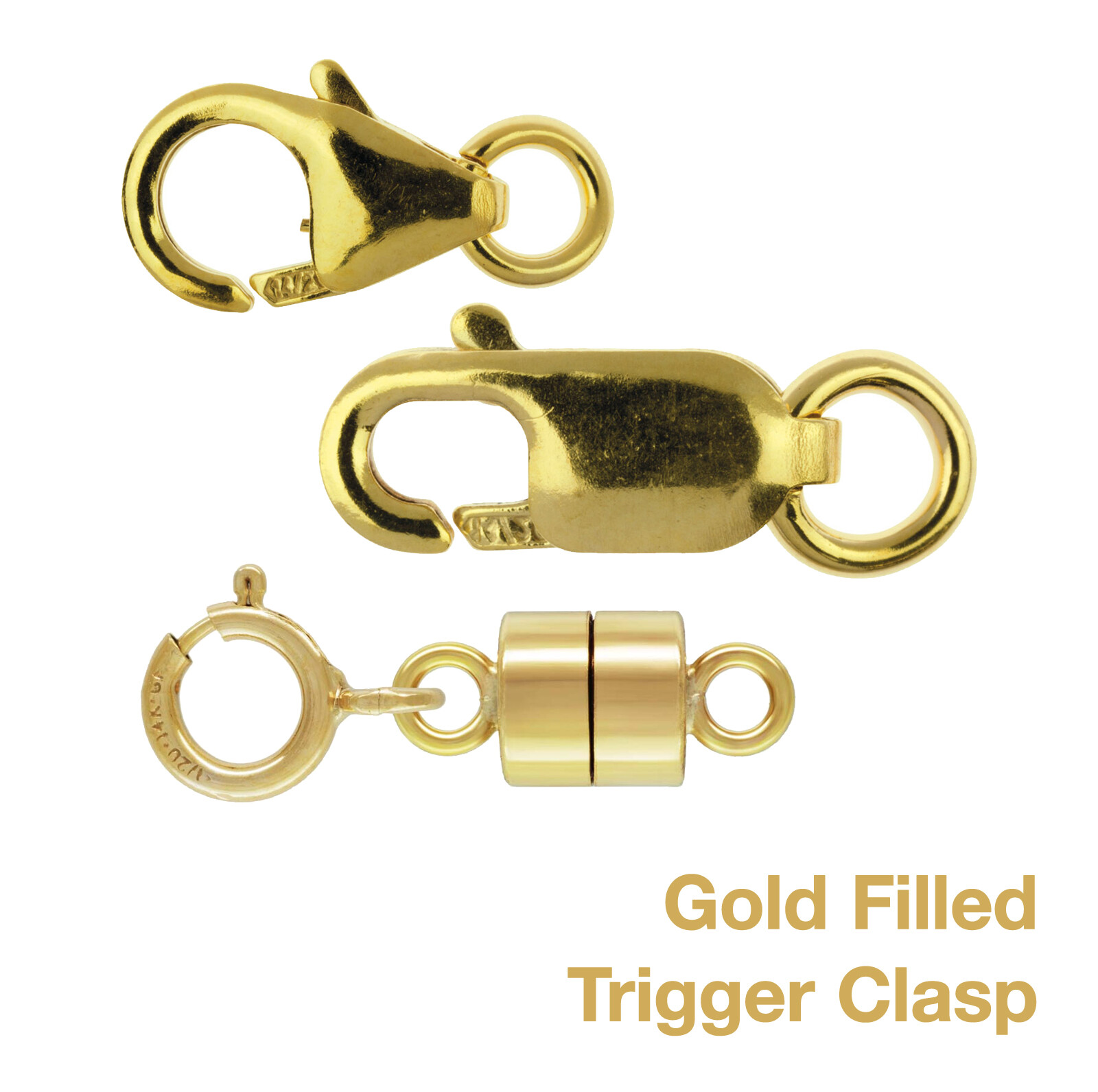 14ct Yellow Gold Filled Jewellery Clasps - Multiple Size and Shapes | eBay