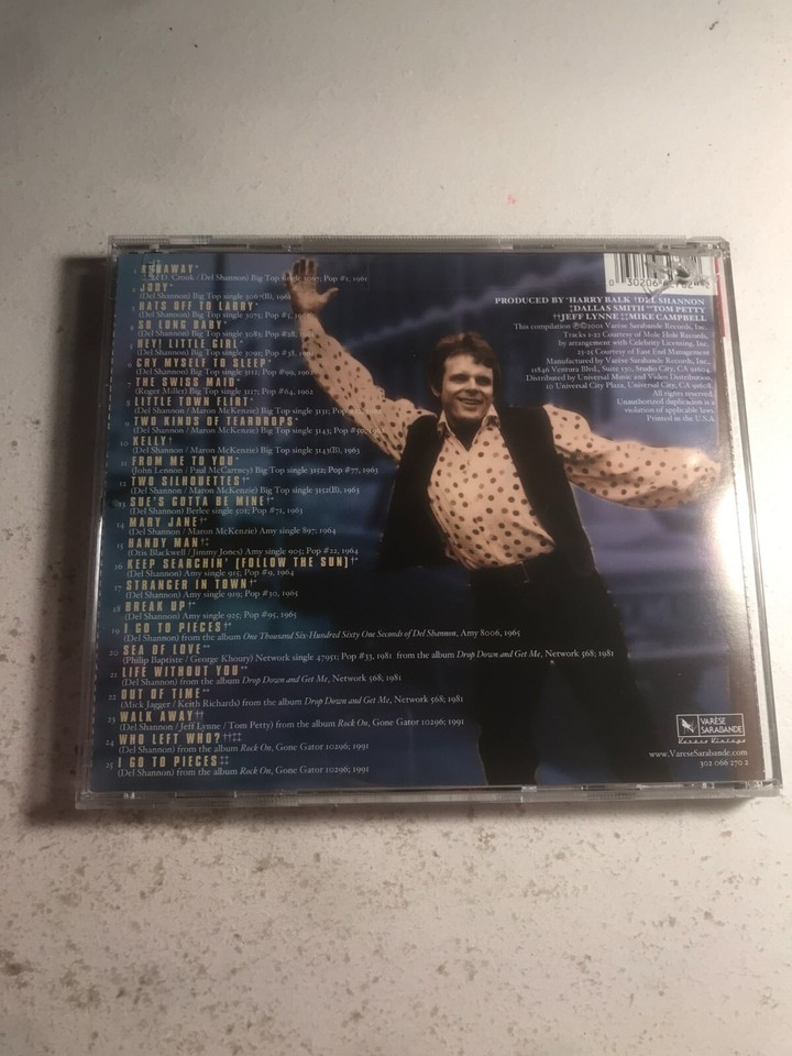 Del Shannon - 25 All-Time Greatest Hits (CD, 2001) LIKE NEW | eBay