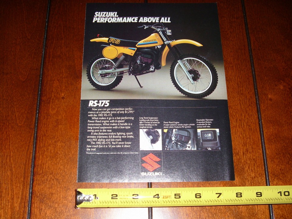 1982 SUZUKI RS-175 - ORIGINAL AD RS 175 | eBay