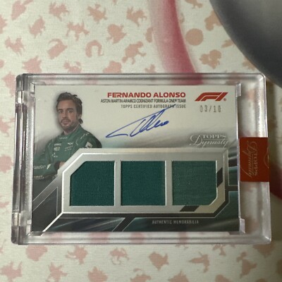 FERNANDO ALONSO 2023 Topps Dynasty F1 Formula 1 Triple Relic Auto #’d ...