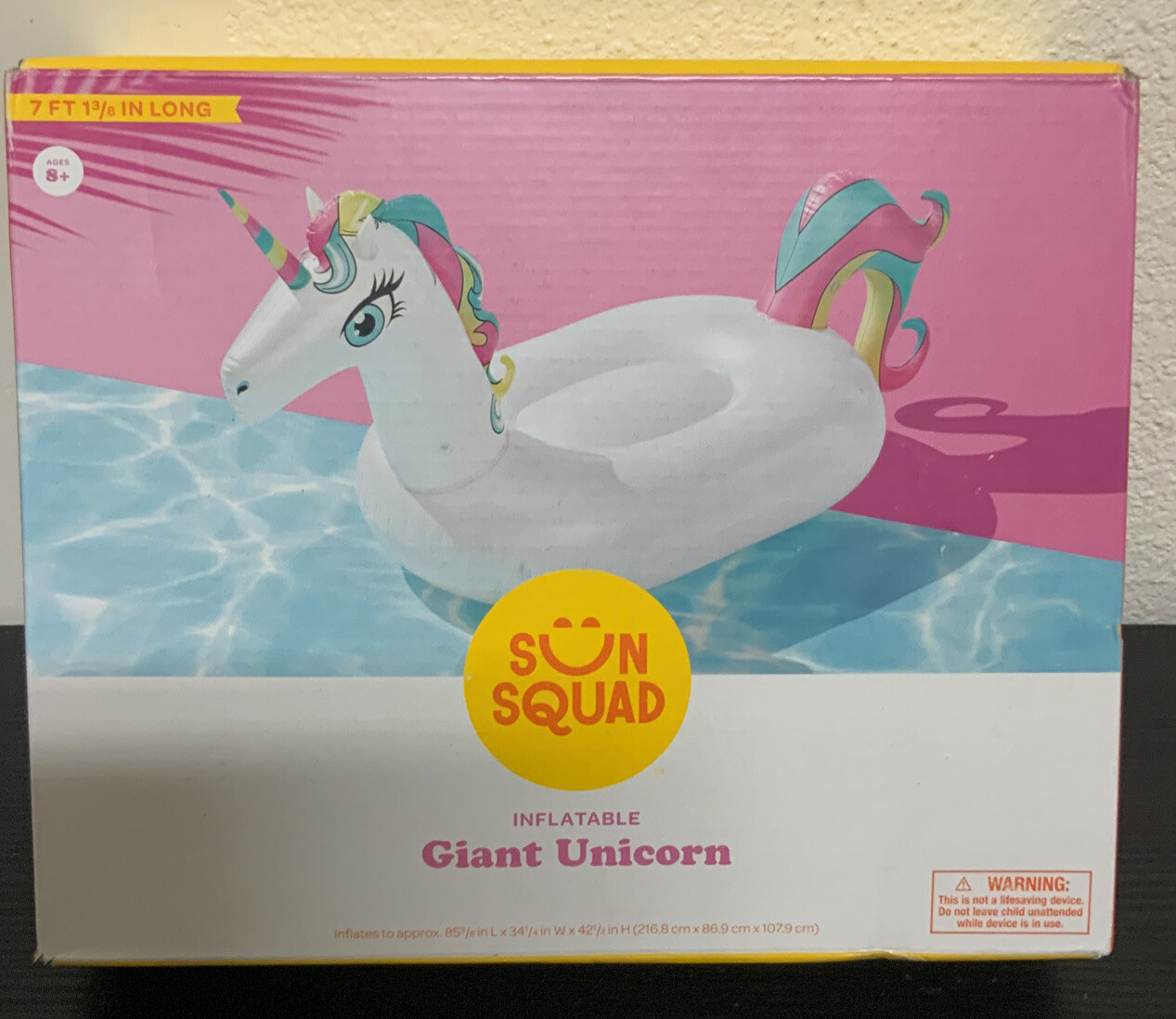 🏖️ Sun Squad Inflatable Giant Unicorn - 7 Ft 1⅜" Long Pool Float 🆕 | eBay