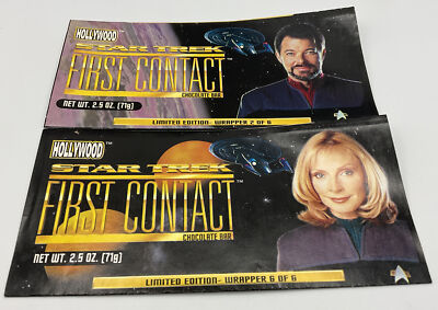 2, Star Trek, First Contact, 1996, Chocolate Bar Wrappers | eBay
