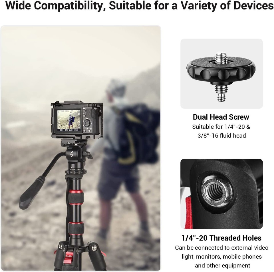 SmallRig Camera Tripod Monopod Ball Head Tripod fr Camera Max Load 33lb ...